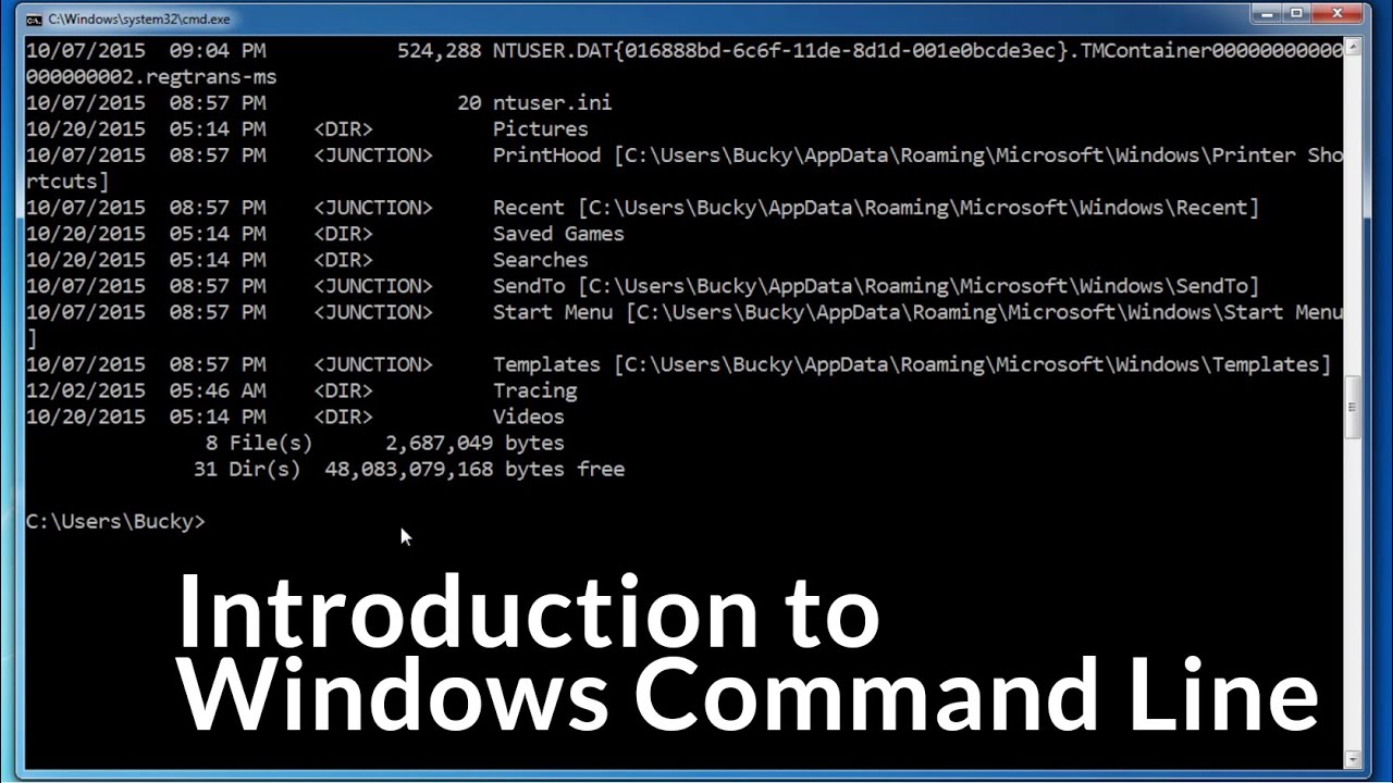 01 Introduction To The Command Prompt Youtube