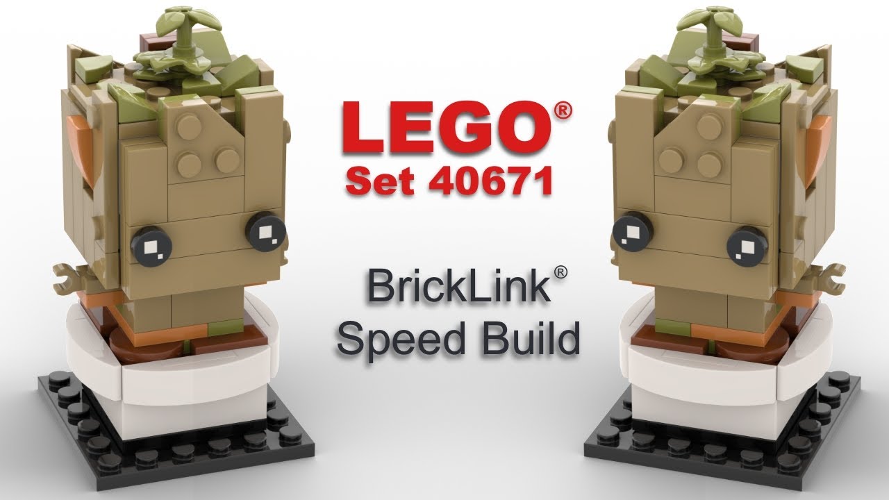 LEGO® Potted Groot | Marvel® | BrickLink® Speedbuild - YouTube