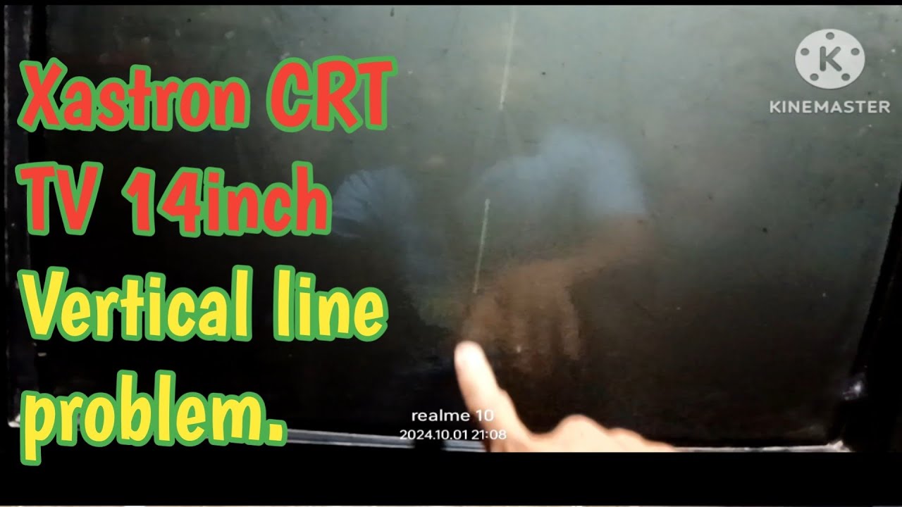 CRT TV 14 inch, vertical problem - YouTube