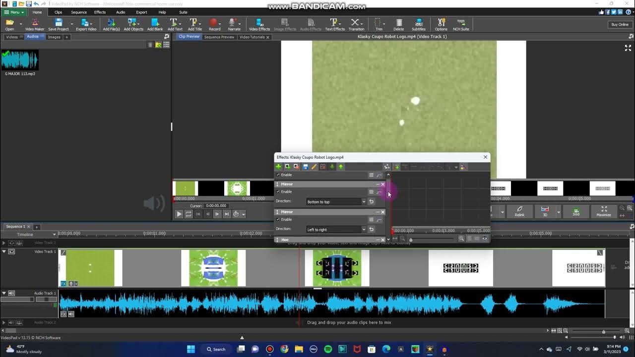 How To Make G-Major 113 Using VideoPad - YouTube