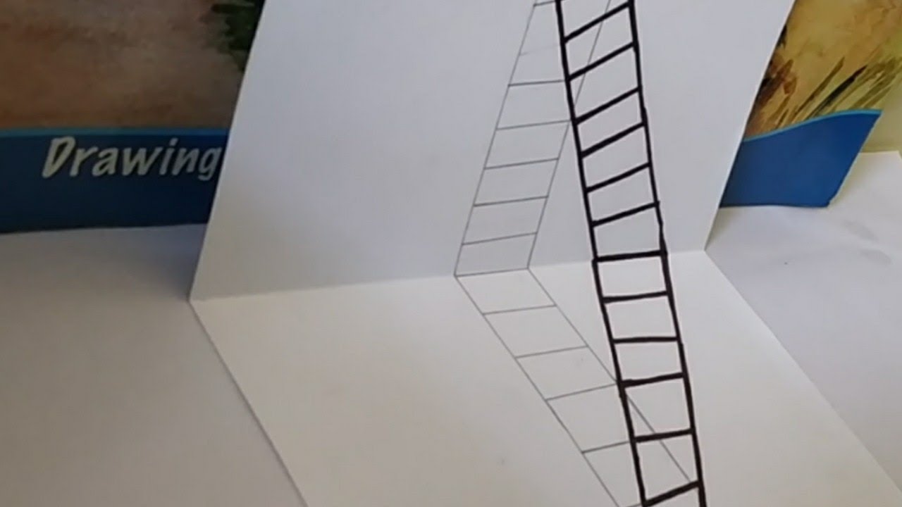 How To Draw 3D Ladder | Trick Drawing | Arts By Ashi - YouTube