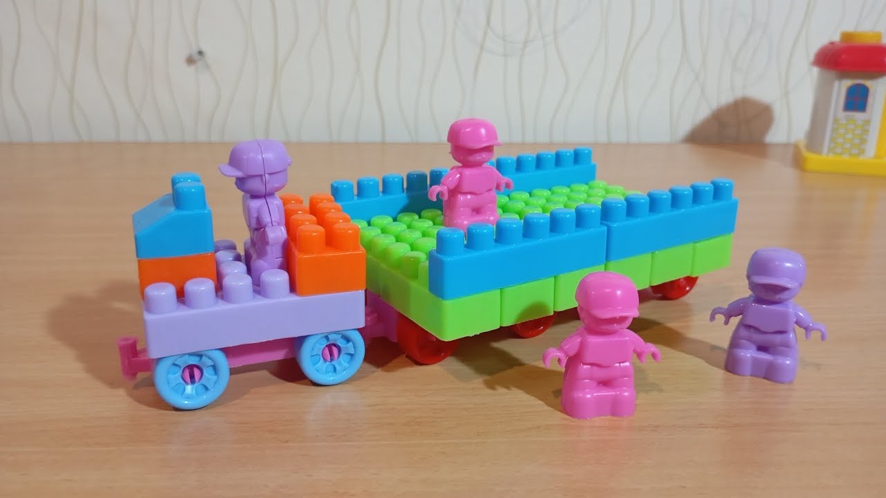 Epic Tractor from Building Blocks | Relaxing ASMR Heavy Machine Build ...