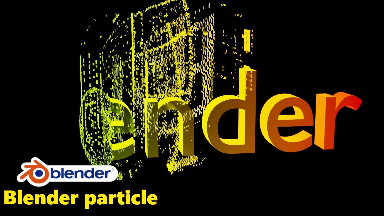 Text turning into particles tutorial in Blender - Blender 3.0, blender ...