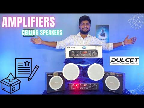 Dulcet DC-A50X Stereo Amplifier & DC-CS6X Ceiling Speakers | Unboxing ...