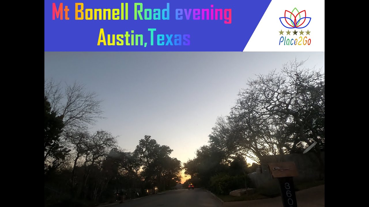 A beautiful Road trip in the Mt Bonnell Road evening Austin,Texas ...