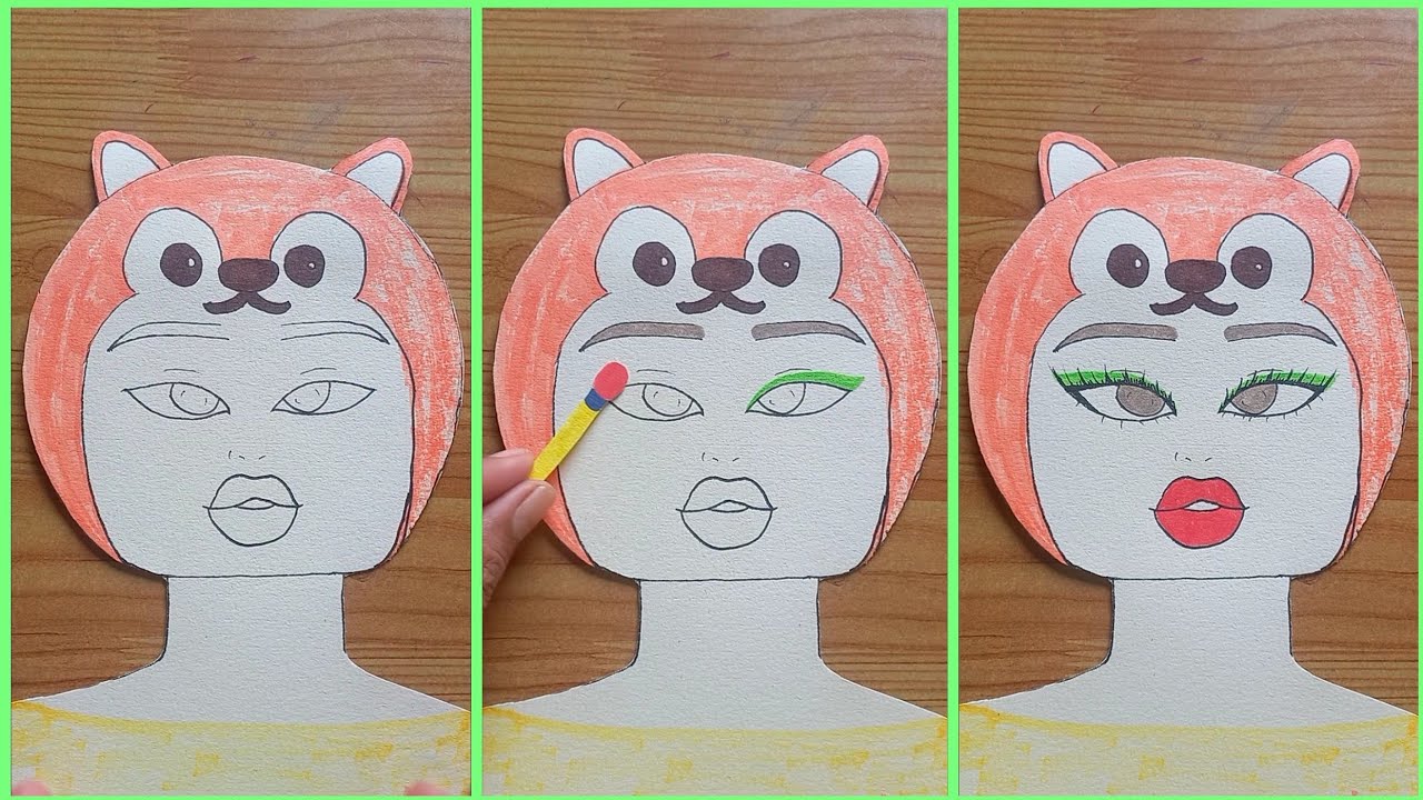 💸💖|Paperdiy|💖💸 Doing make up paper doll crafts , Making make up paper ...