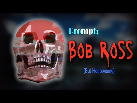 Drawing a Skull with a Bob-Ross-Inspired overlay! - YouTube