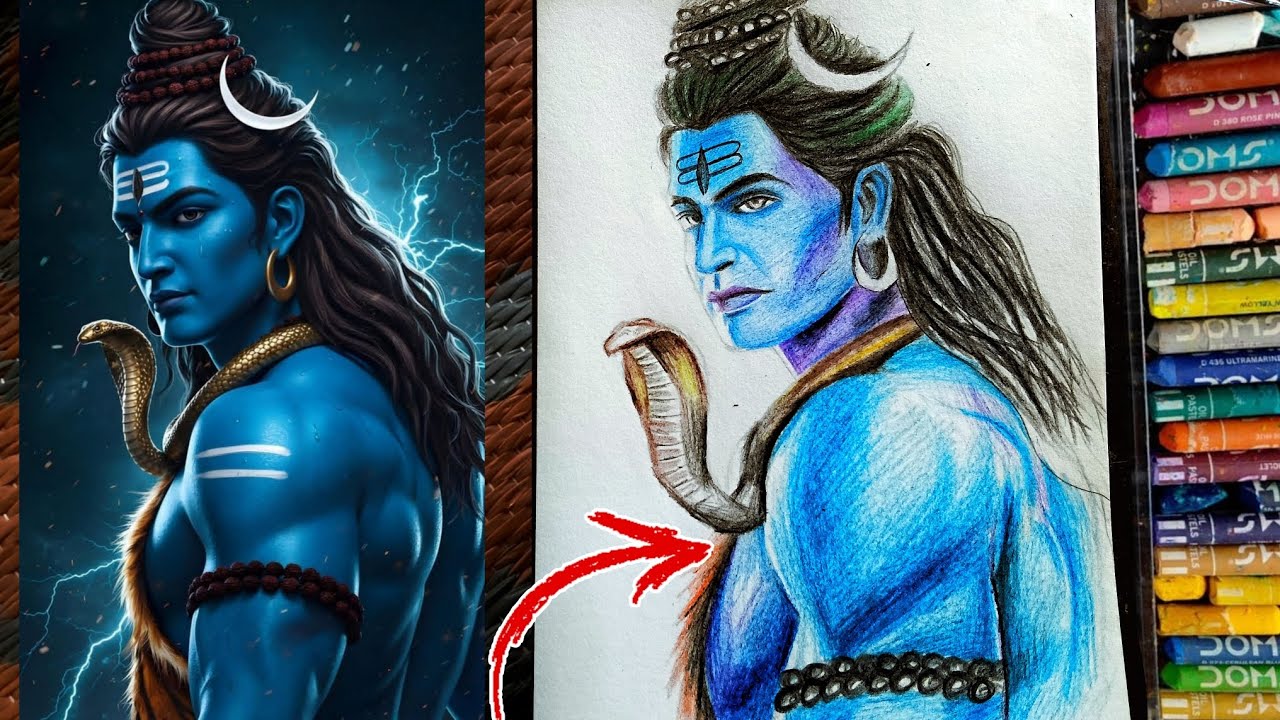 Har Har Mahadev Shiva Ji 🙏😍 Drawing, How To Draw God Sankar Ji ...
