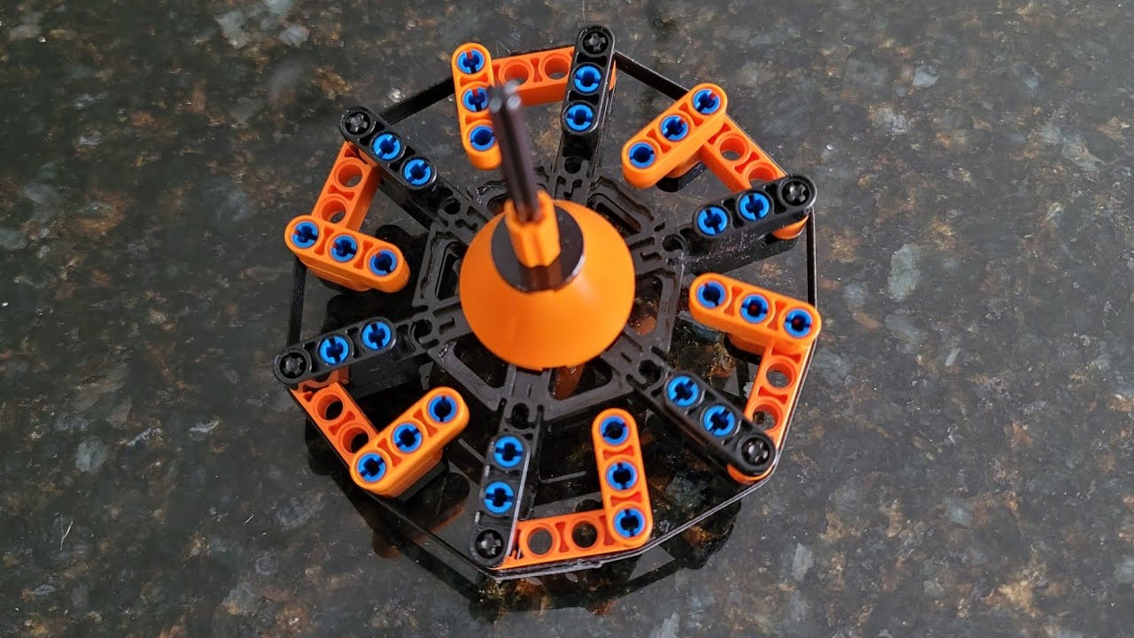 Technical LEGO: Fun centrifugal top with elastic restoring force - YouTube