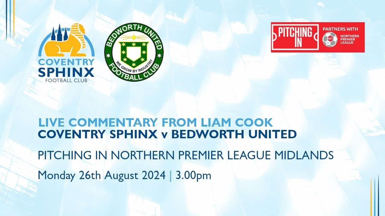LIVE COMMENTARY - Coventry Sphinx vs Bedworth United - YouTube