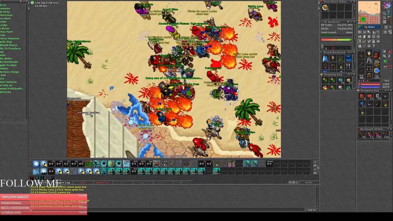 TIBIA WAR- FUNERA- OPEN BATTLE DARASHIA - YouTube