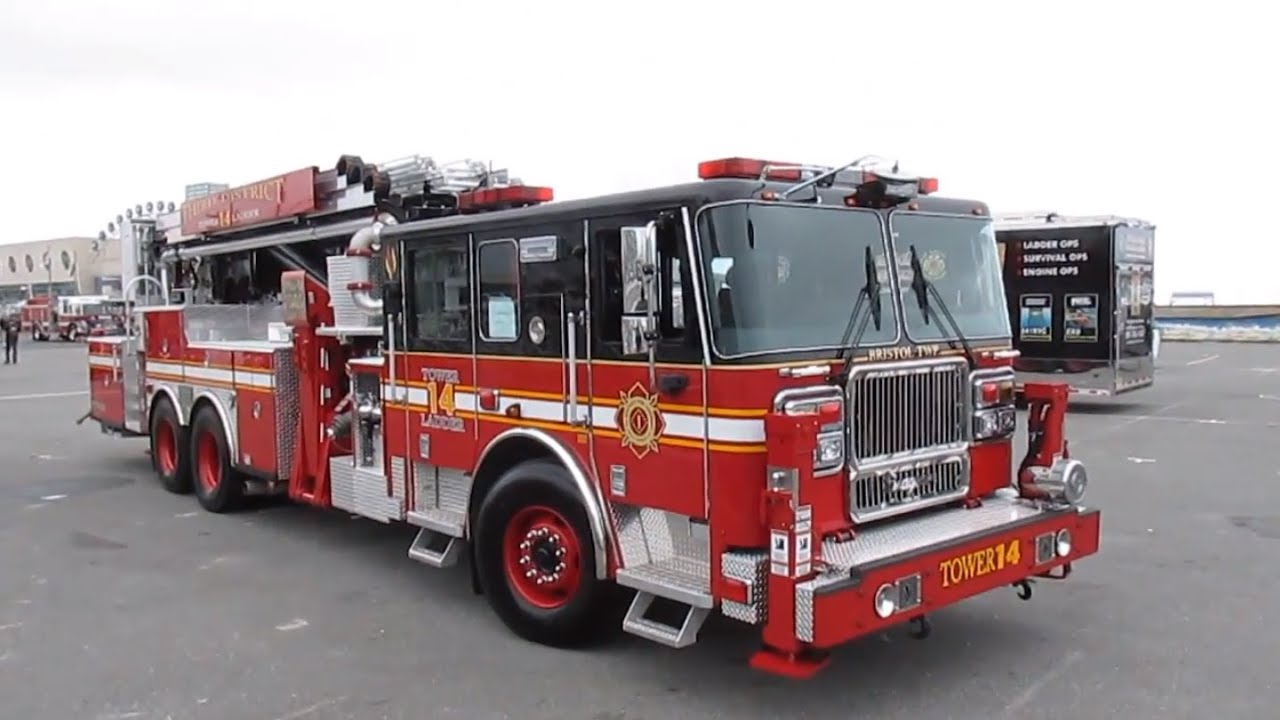 NEW Tower Ladder 14 Bristol Twp. PA - YouTube