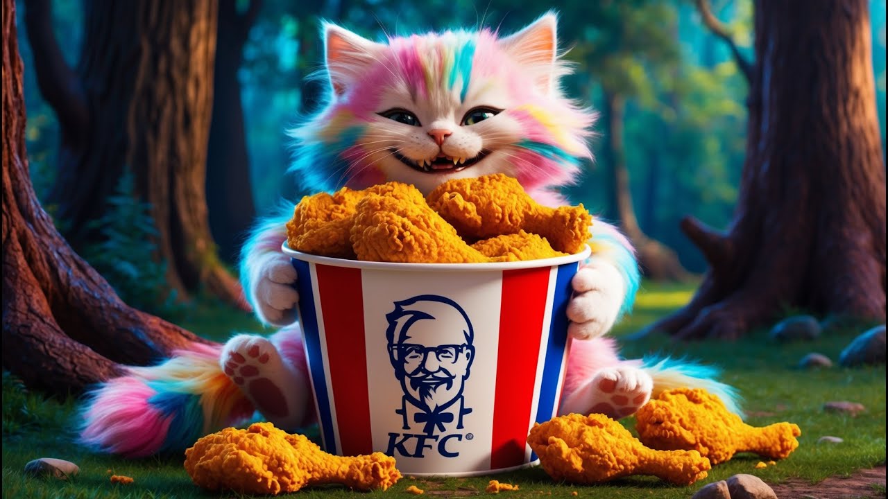 Hungry Kitten's Daring Bank Heist for KFC Feast Heartwarming 3D Pixar ...