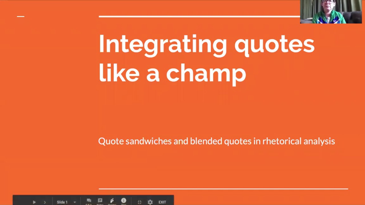 Quote blending lesson - YouTube