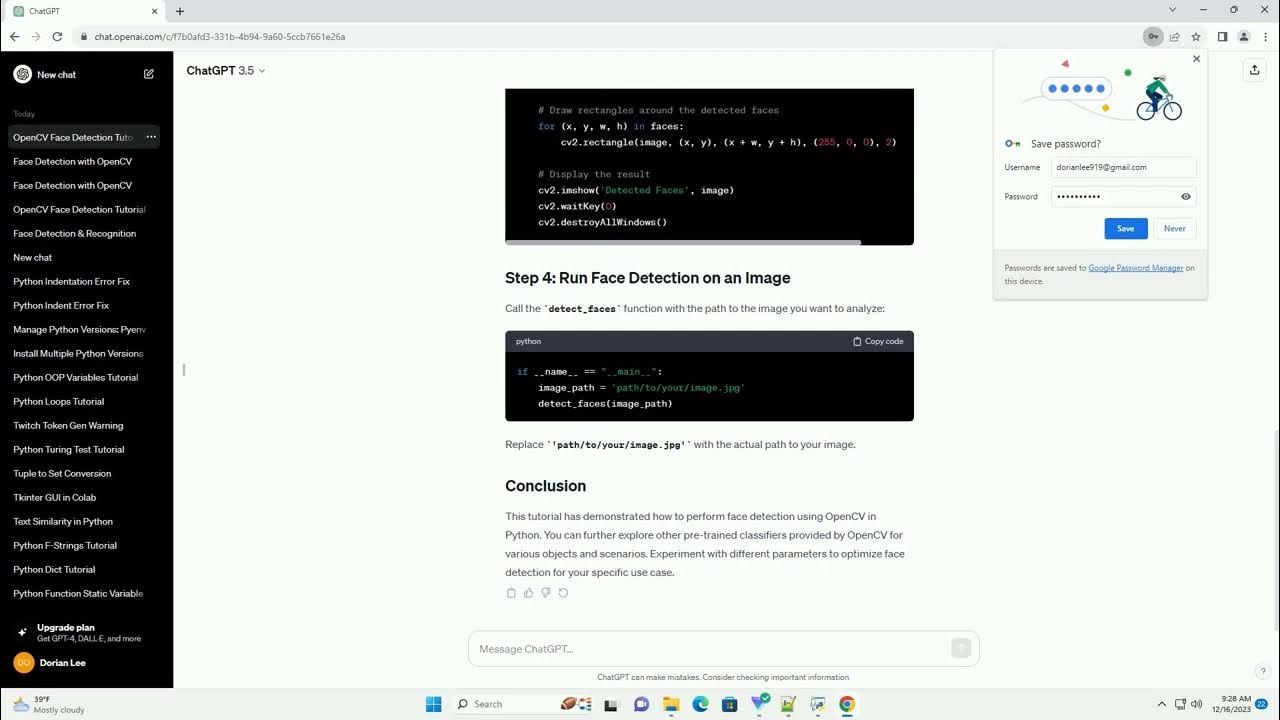 face detection using opencv python github - YouTube