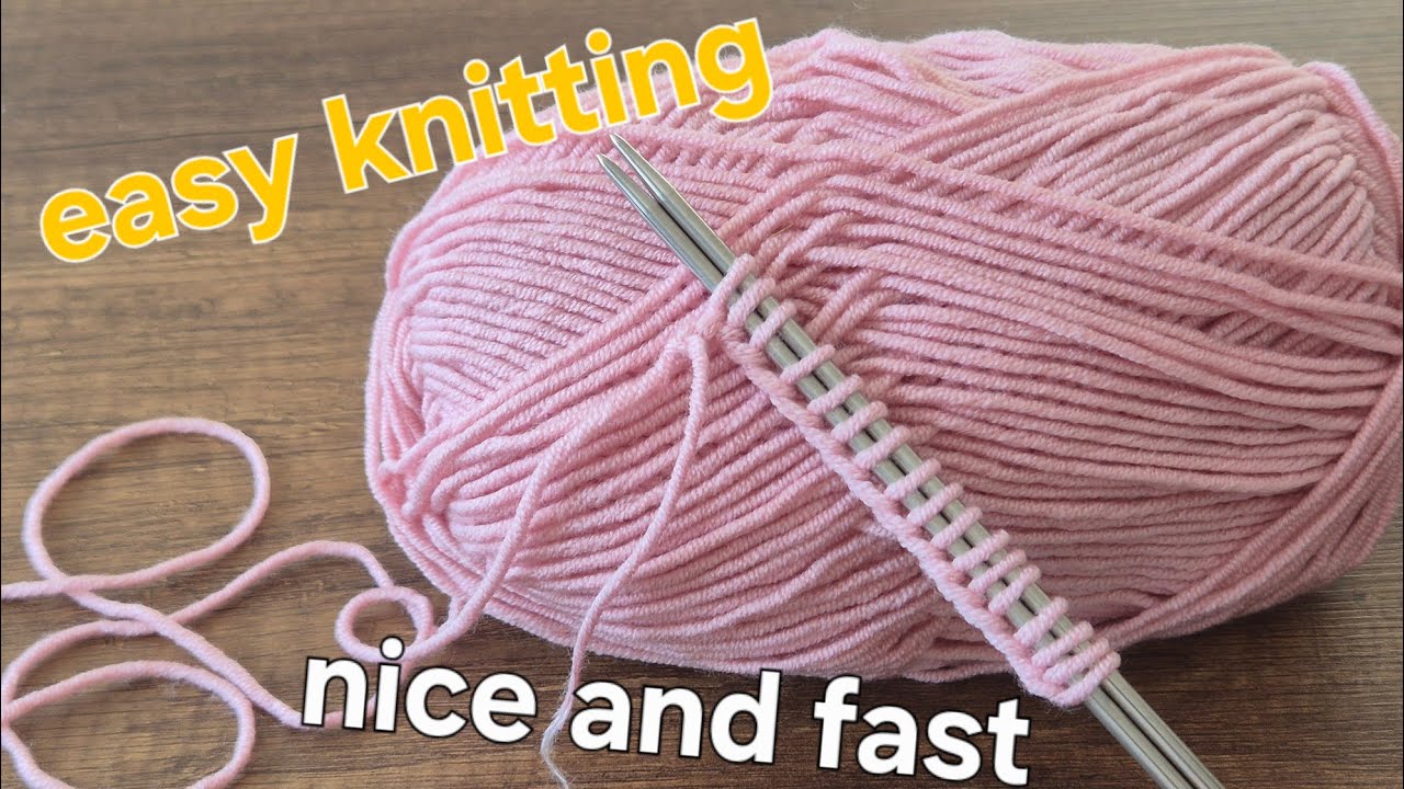 the easiest and fastest super knitting pattern stitch - YouTube