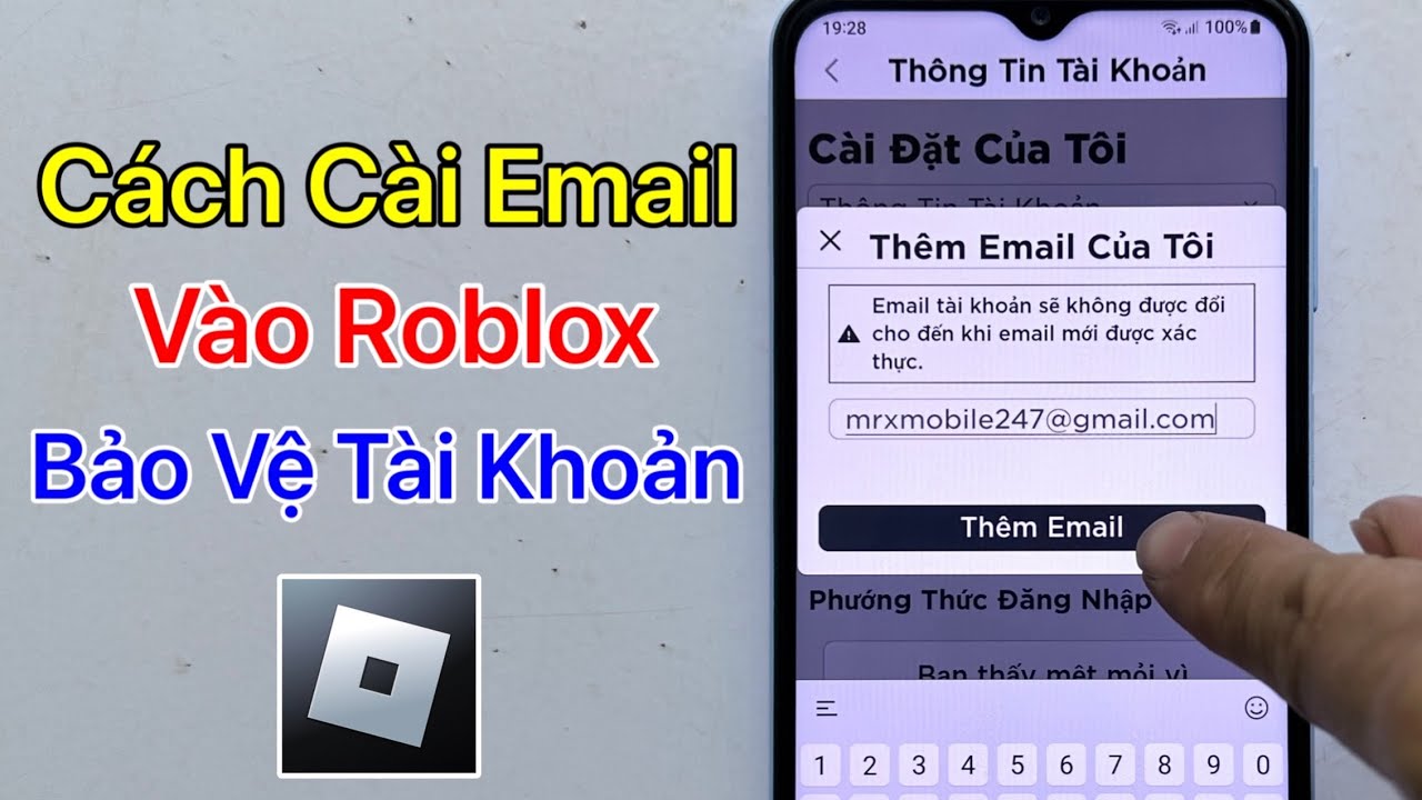 Cách Cài Email Vào Roblox - Thêm Email Vào Roblox - YouTube