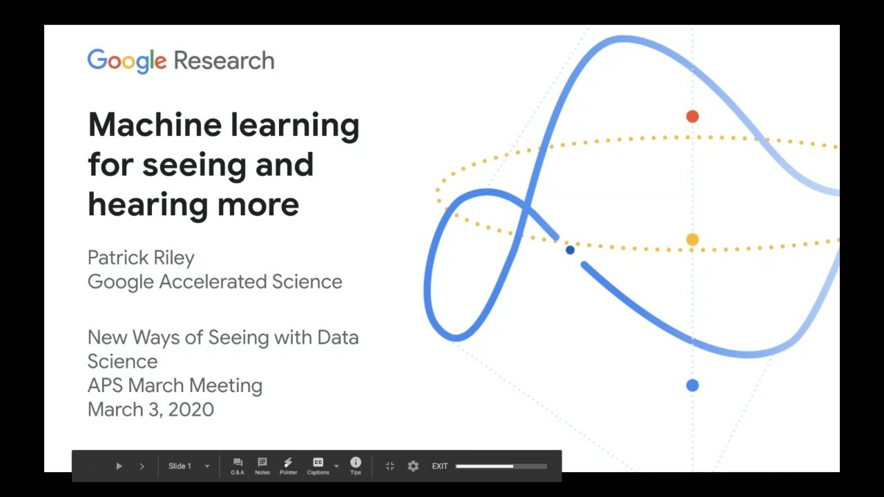 Patrick Riley--Machine learning for seeing and hearing more - YouTube