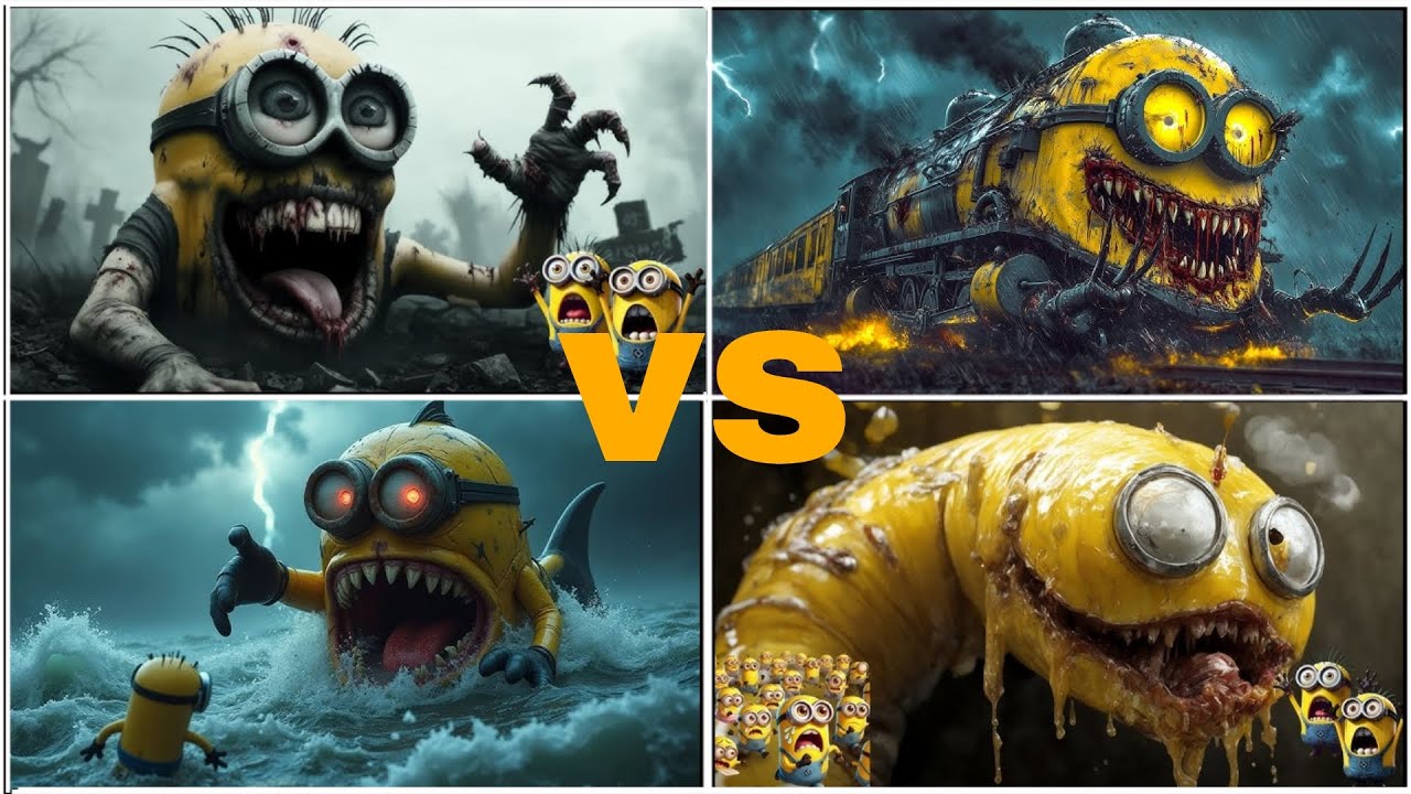 Minions Monster vs Minions Exvator vs Minions Fish Zombie vs Minions ...