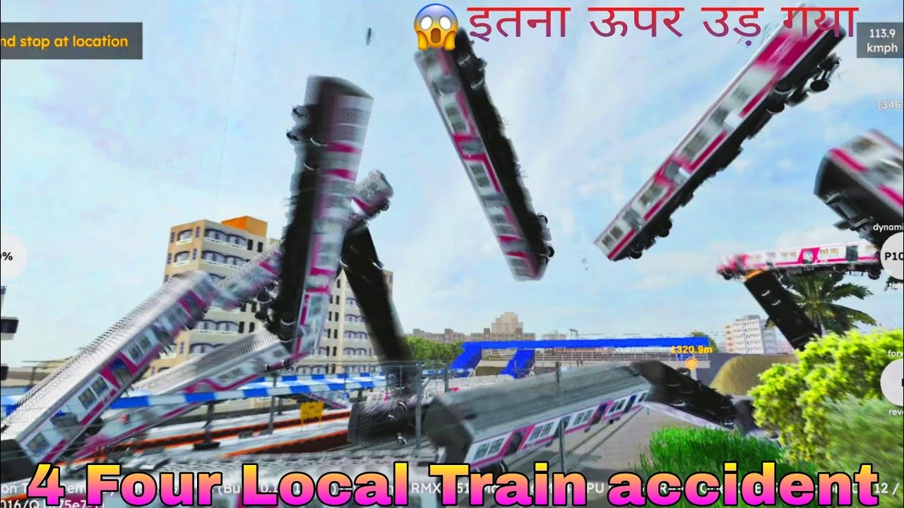 4 Four Rg Local Train Accident Gameplay || RG Train Tech Demo Accident ...