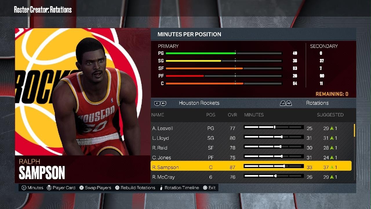 NBA 2K23: Houston Rockets 1983-84 classic team (PS5) - YouTube