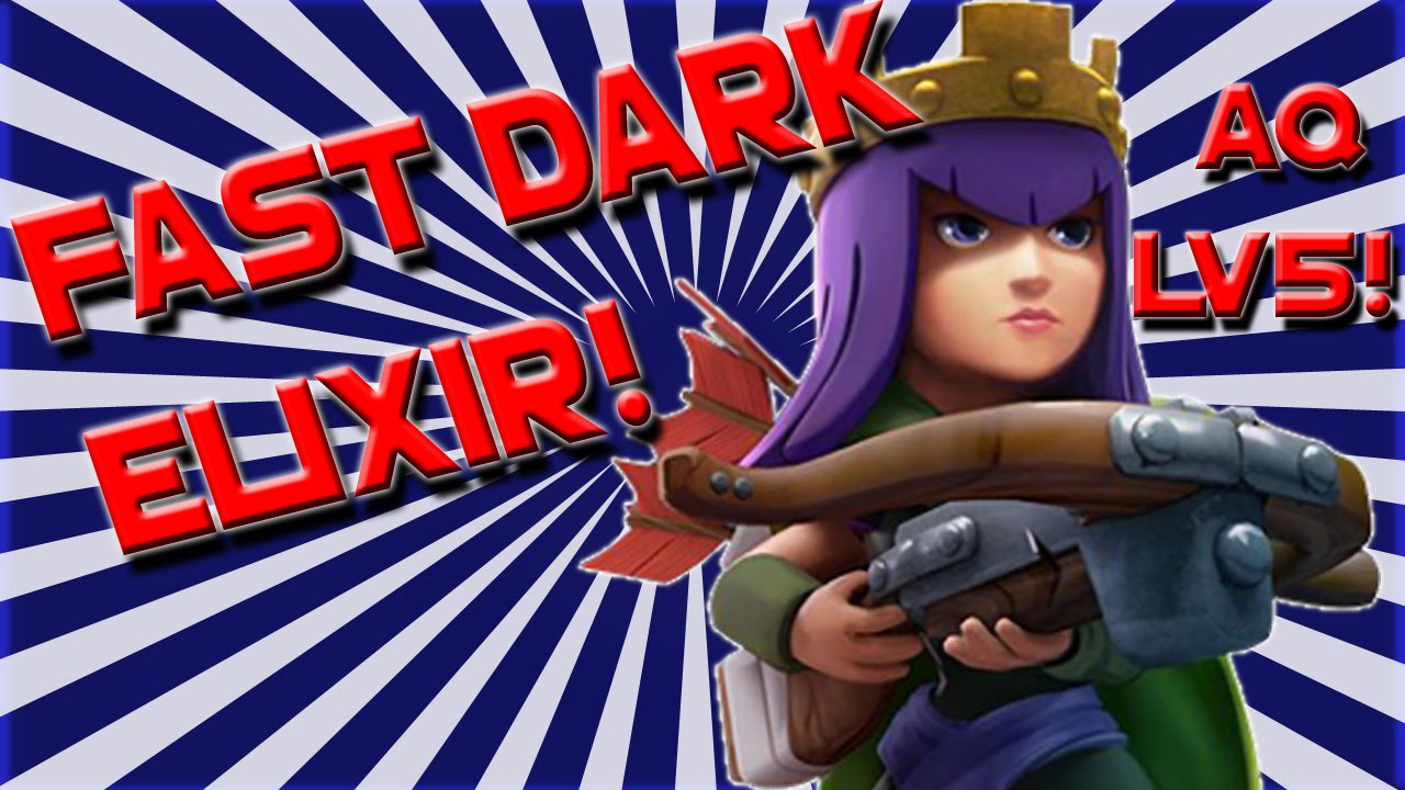 Fast Dark Elixir Farming ARCHER QUEEN to Lv5!!! Royal Cloak time! - YouTube