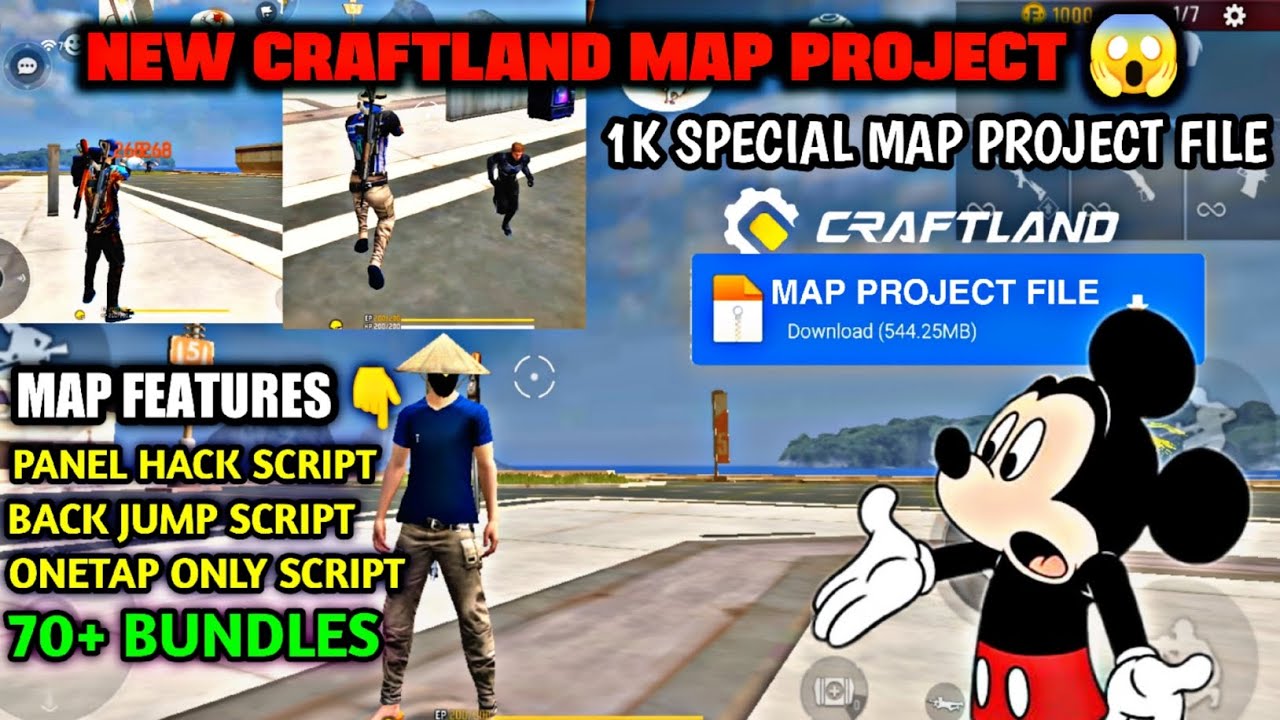 1K Special Craftland Map Project file😱| Rare Bundle map After update ...