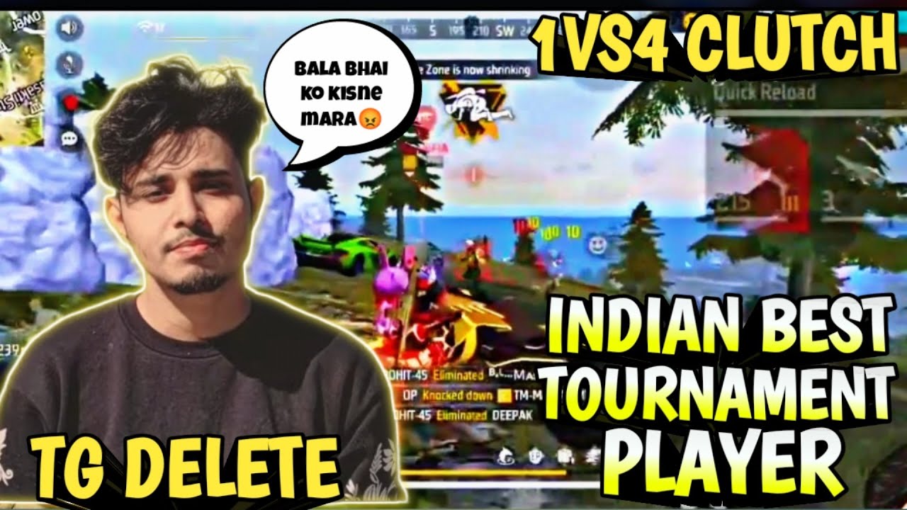 TG DELETE INDIAN BEST TOURNAMENT PLAYER || TG DELETE 1VS4 CLUTCH || TG DELETE, MAFIA, KILLER FF ...