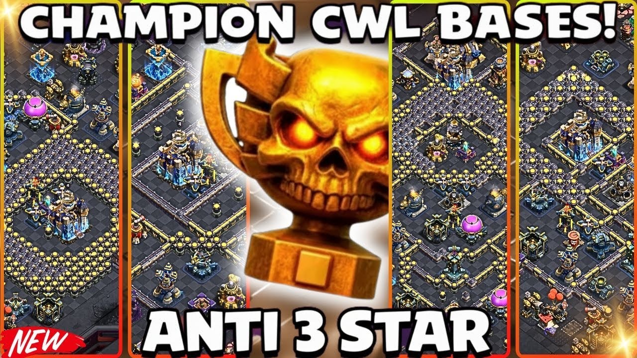 BEST BATTLE CWL TH18 ANTI 3 STAR BASE - TOP CWL + WAR BASE WITH COPY ...