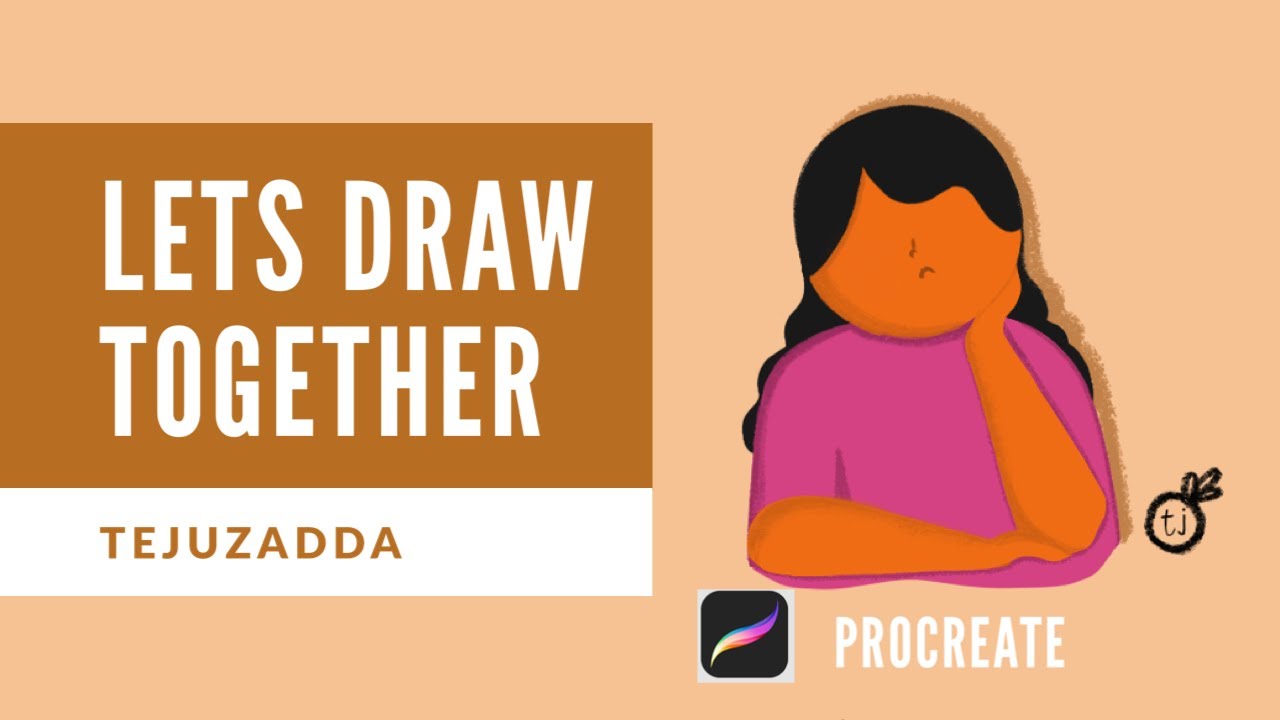 Let’s draw together | Step by step simple character drawing | Procreate ...
