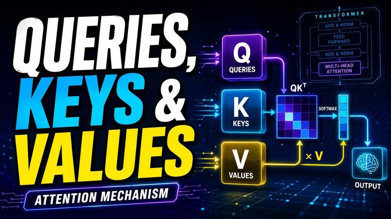 Queries, Keys, and Values Explained | Scaled Dot-Product Attention in ...