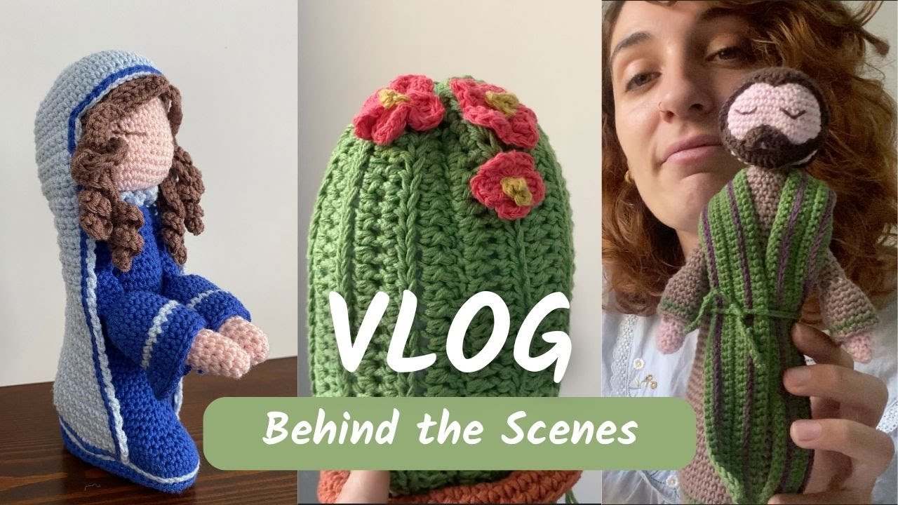 Crochet Vlog: Filming the Holy Mary crochet tutorial from the Nativity ...