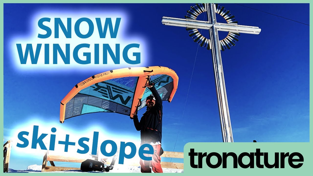 Snow-Winging mit Ski, Wing und Piste - Macht das Spass? - YouTube