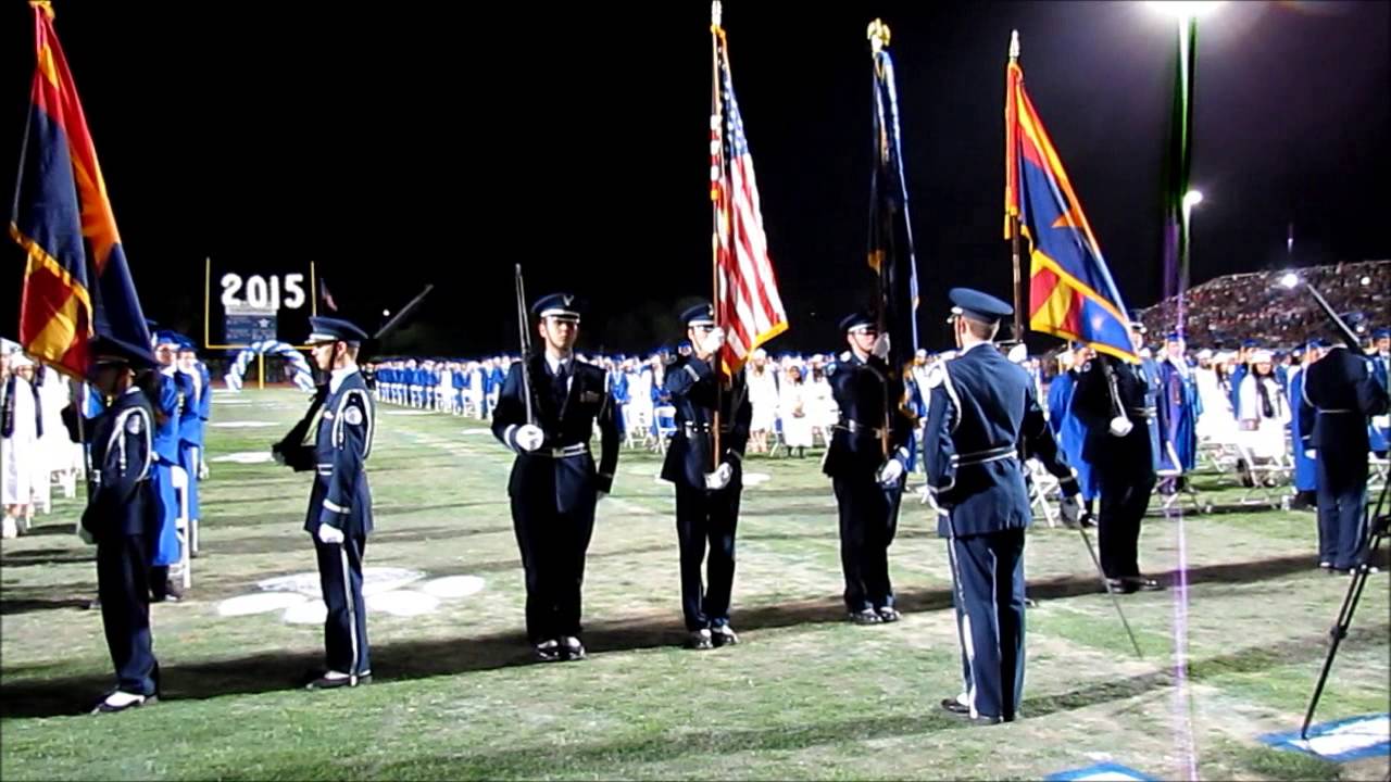 2015 AFJROTC Graduation Presentation of Colors - YouTube