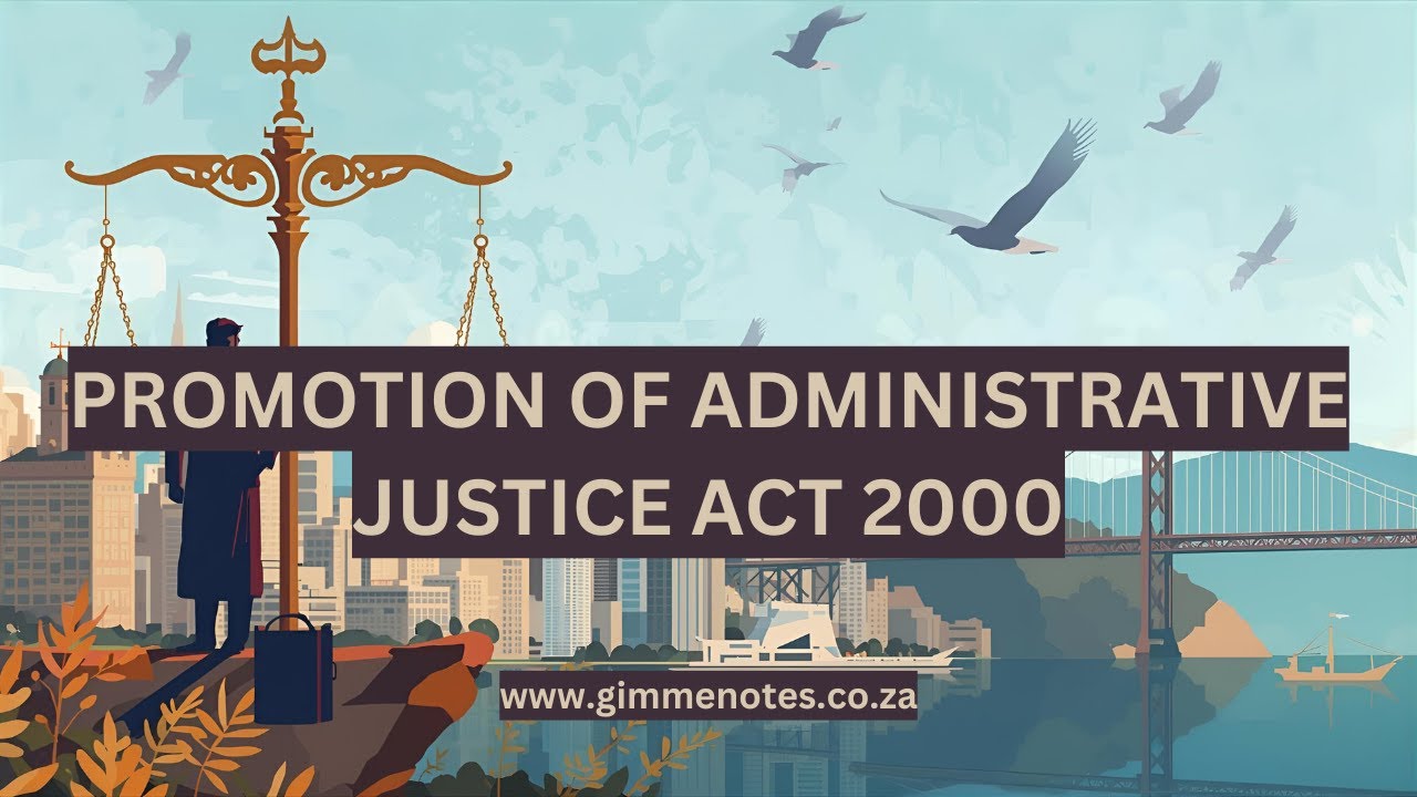 Promotion of Administrative Justice Act 2000 🇿🇦 - YouTube