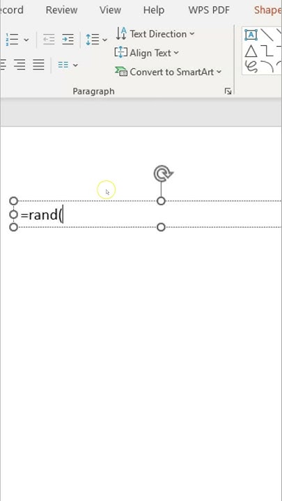 How to generate placeholder texts in PowerPoint/Ms Word#shorts - YouTube
