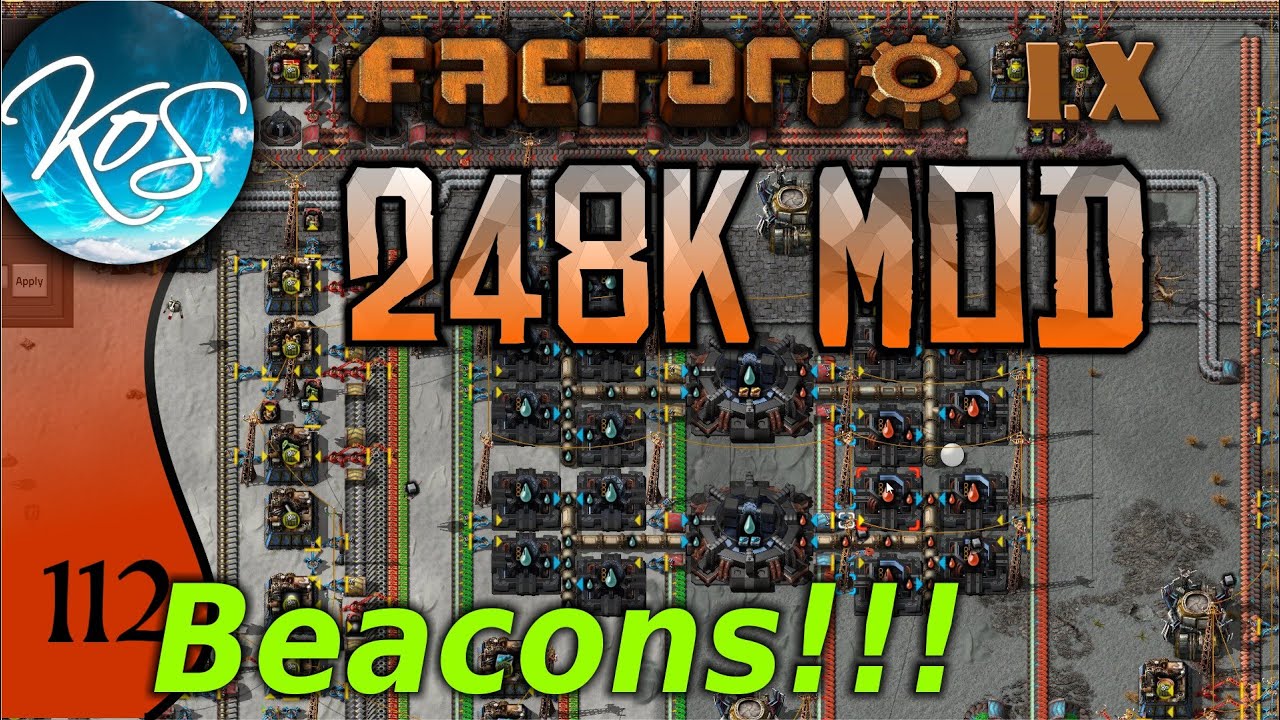 Factorio 248k Mod 112 - T2 & T3 BEACONS!!! - Tips & Tricks - YouTube