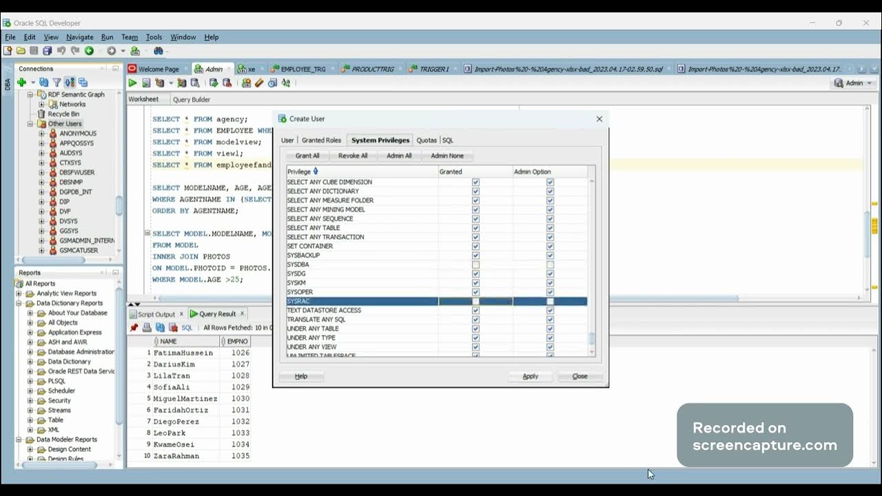 Oracle DB Demonstration - YouTube