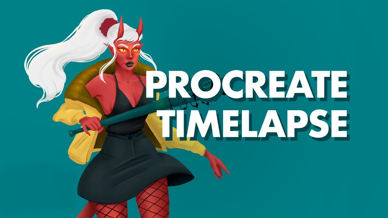 Colorful Demon Girl - Procreate Full Timelapse - YouTube