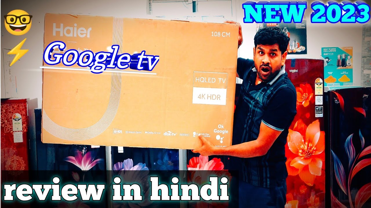 haier⭐ 4K(UHD) smart🔥 +android tv 43 inch display⚡ review and unbox # ...