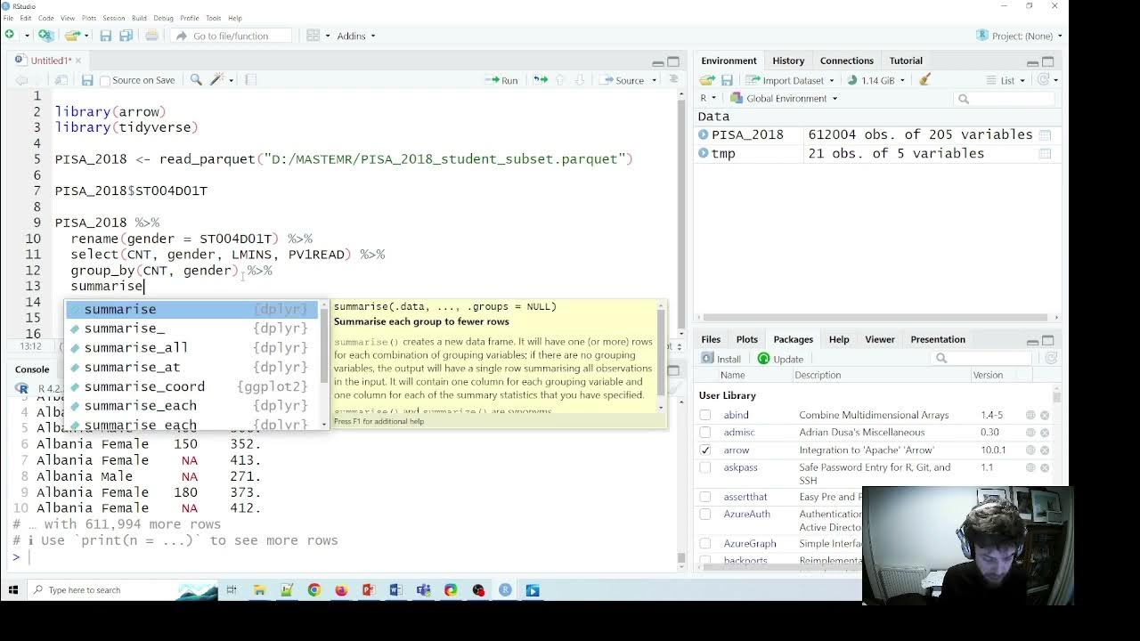 11 PISA - using dplyr rename and arrange - YouTube