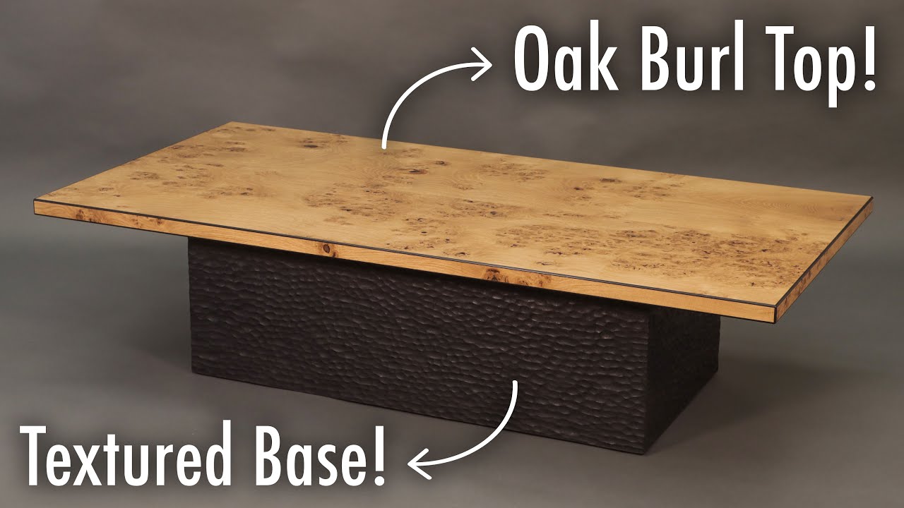 450 Year Old Burr Oak And Ebony Coffee Table! - YouTube