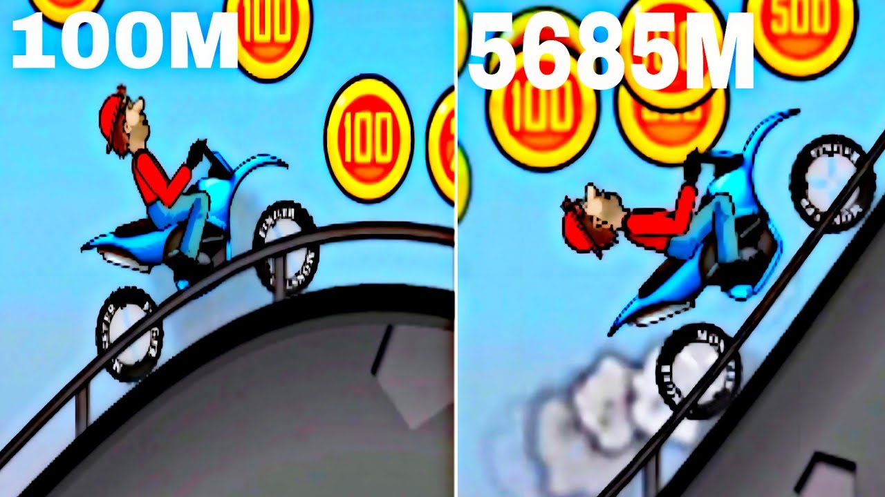 Hill Climb Racing ⭐ Highway 5685m On Motocross Bike Gameplay - YouTube