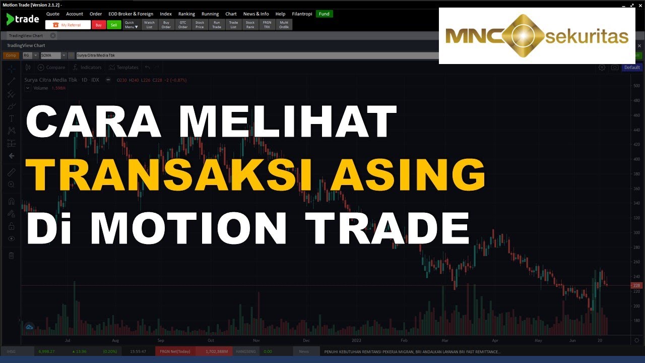 Cara Melihat Transaksi Asing di Motion Trade MNC Sekuritas - YouTube