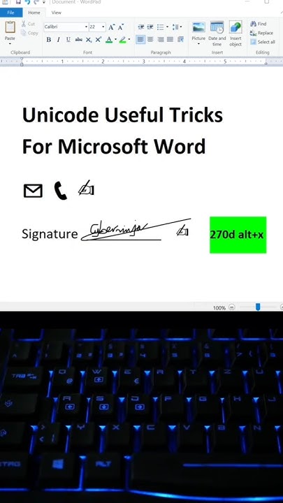 Unicode for Microsoft Word Office #microsoft #windows - YouTube