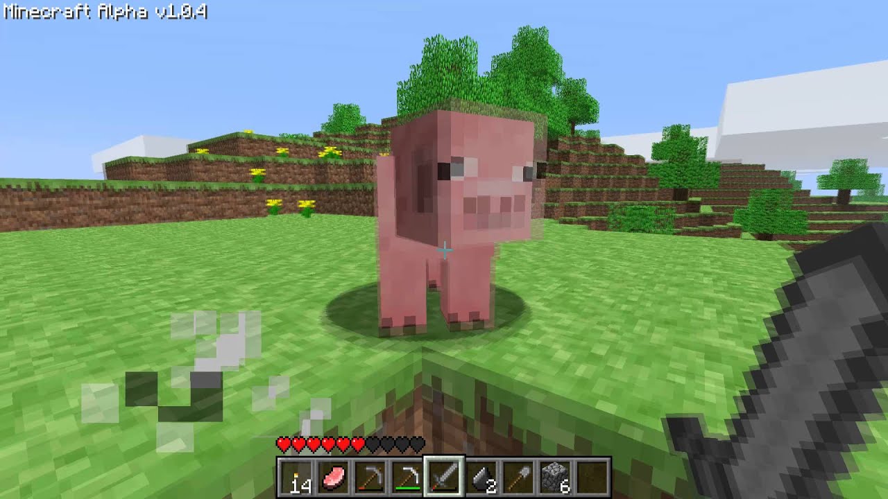 Minecraft Alpha Edition Ep. 3: Mining and Farming - YouTube