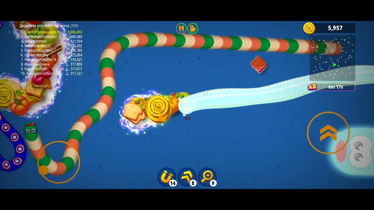 worms zone - YouTube