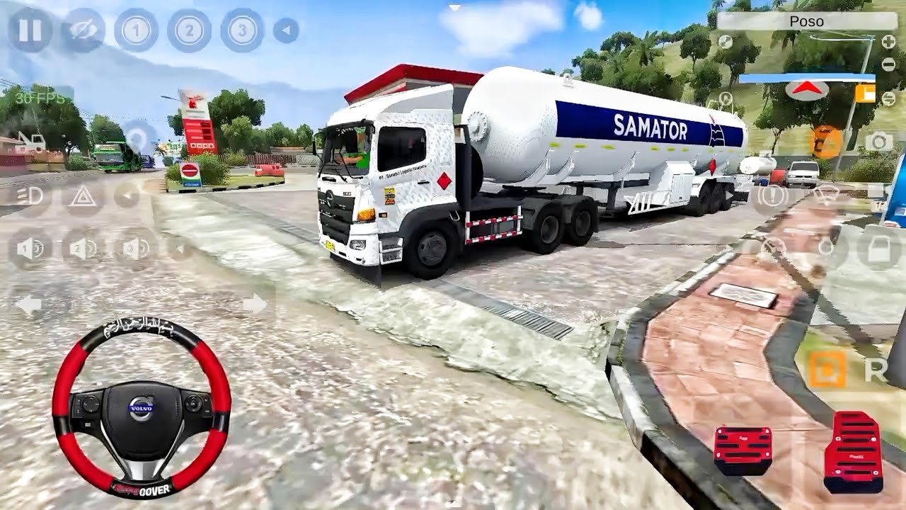 Game Mobil Truk Hino Tangki Samator Bawa Gas Nitrogen l Bus Simulator ...