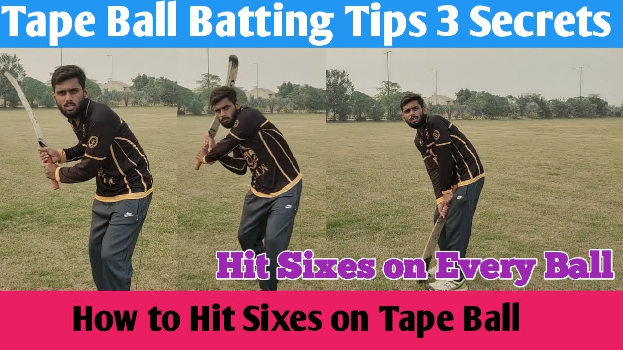 How To Hit Sixes In Tape Ball Cricket Tape Ball Batting Tips Hit Sixes ...