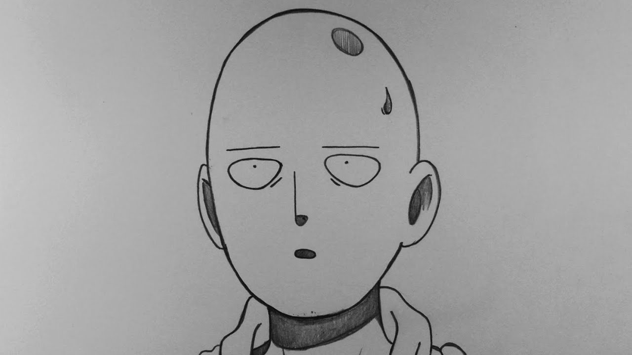 Easy Anime Drawing || How to draw Saitama - One Punch Man - YouTube
